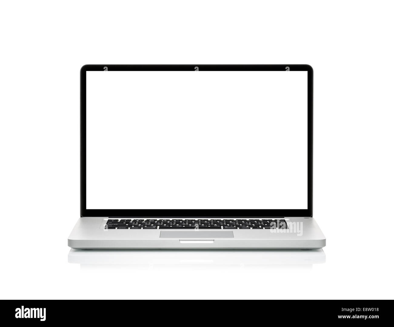 laptop, like macbook with blank screen. Isolated on white background ...