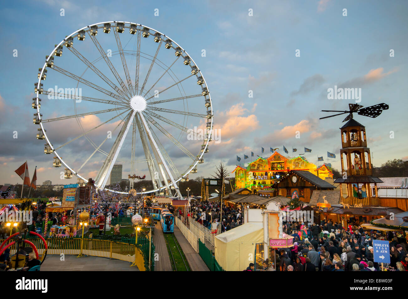 Europe, UK, England, London, Winter Wonderland Hyde Park Stock Photo ...
