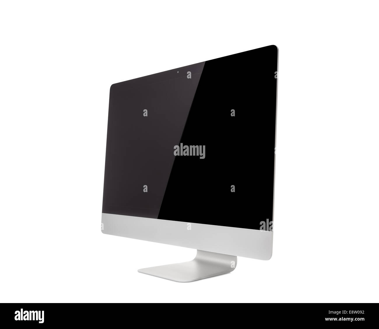 Computer Monitor, like mac with blank screen. Isolated on white ...