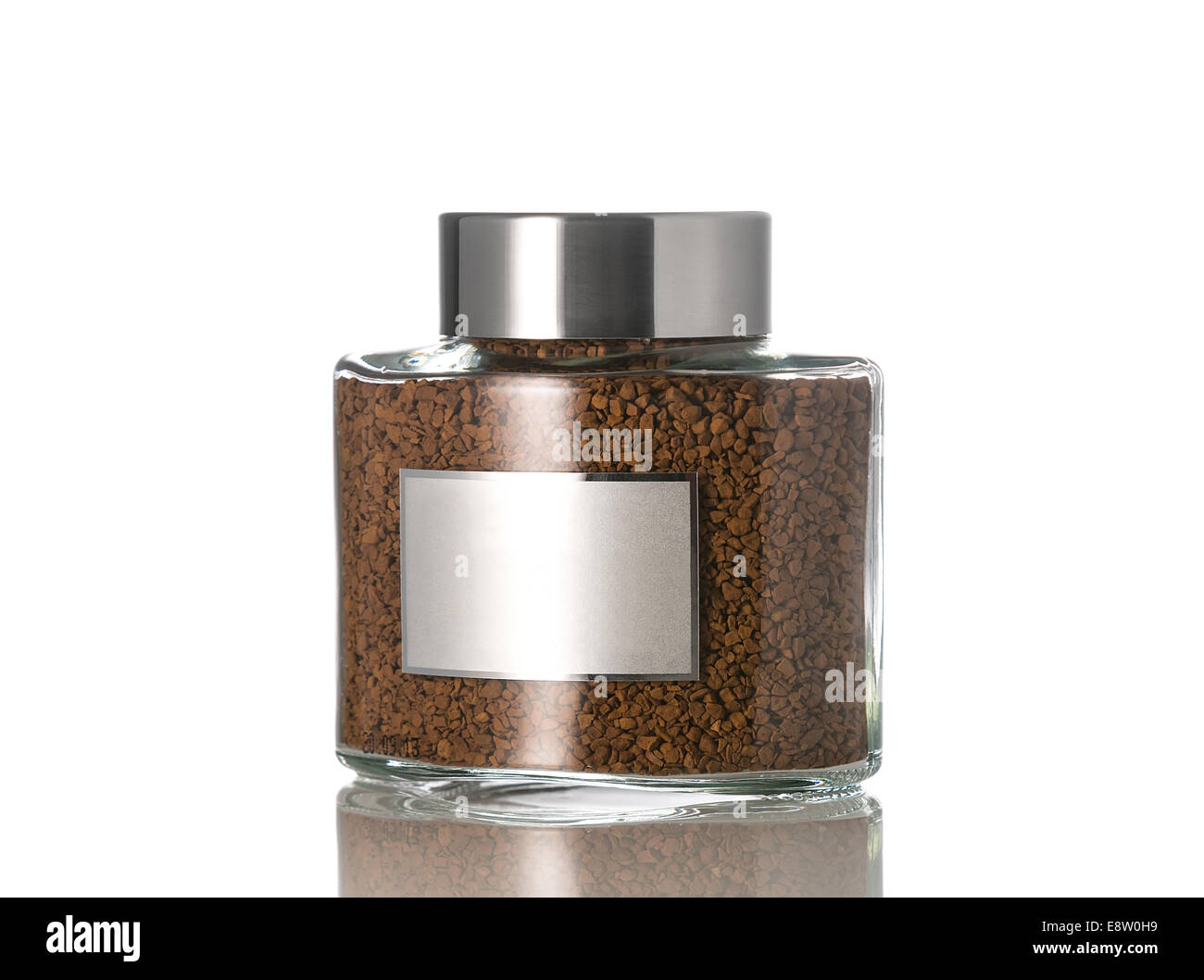 Instant coffee in the glass jar, Isolated on white Stock Photo - Alamy