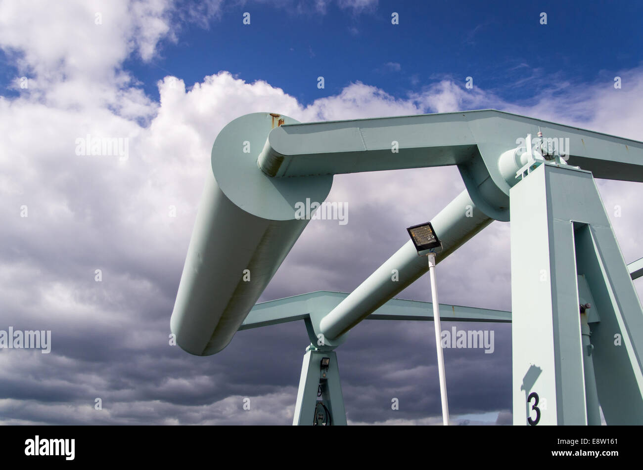 Cardiff Bay Lock Counter Weight Stock Photo - Alamy