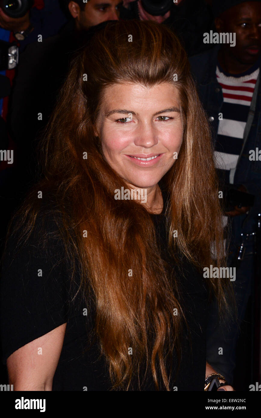 London, UK. 14th October, 2014. Amber Nuttall arrive at the Moncler ...