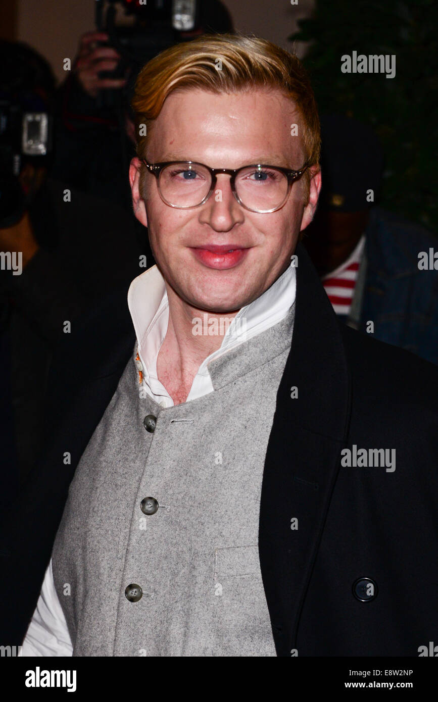 London, UK. 14th October, 2014. Henry Conway arrive at the Moncler ...
