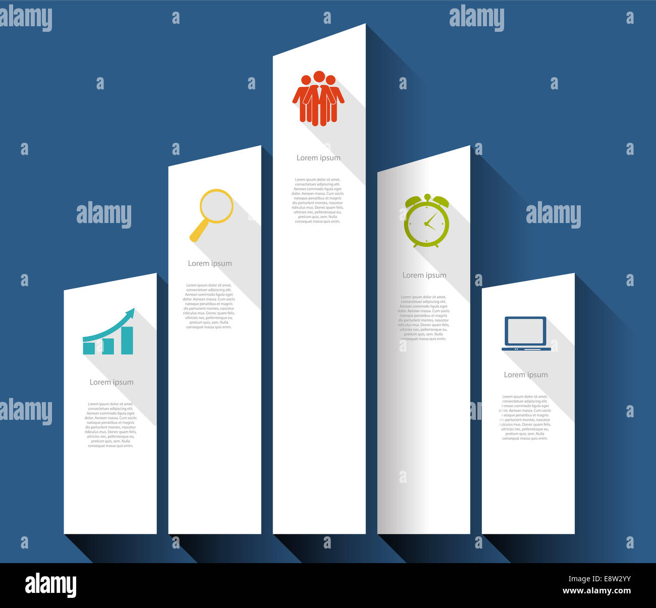 INFOGRAPHICS design flat elements with long shadows vector illustration ...