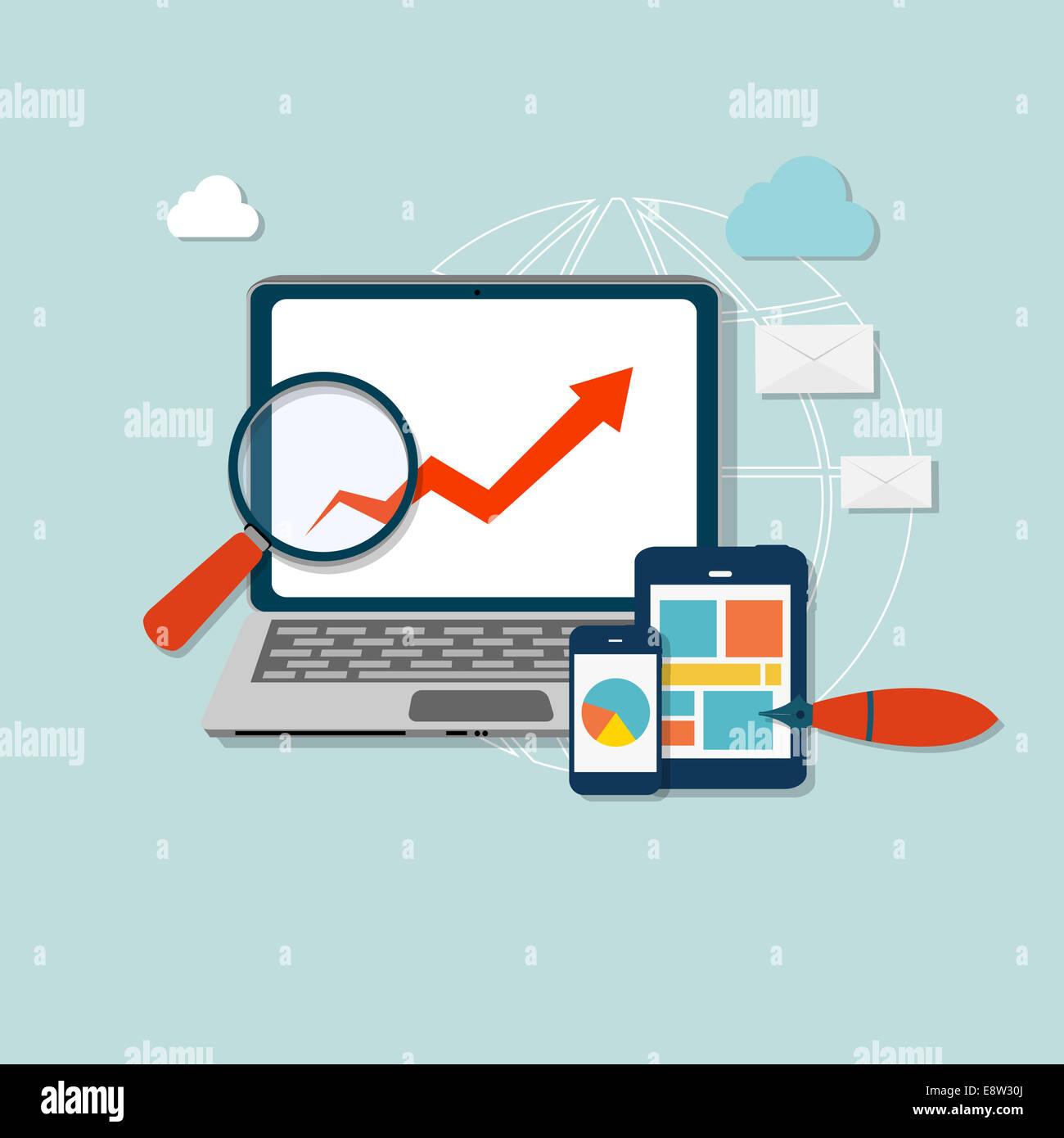 Computer busness icon vector illustration Stock Photo - Alamy