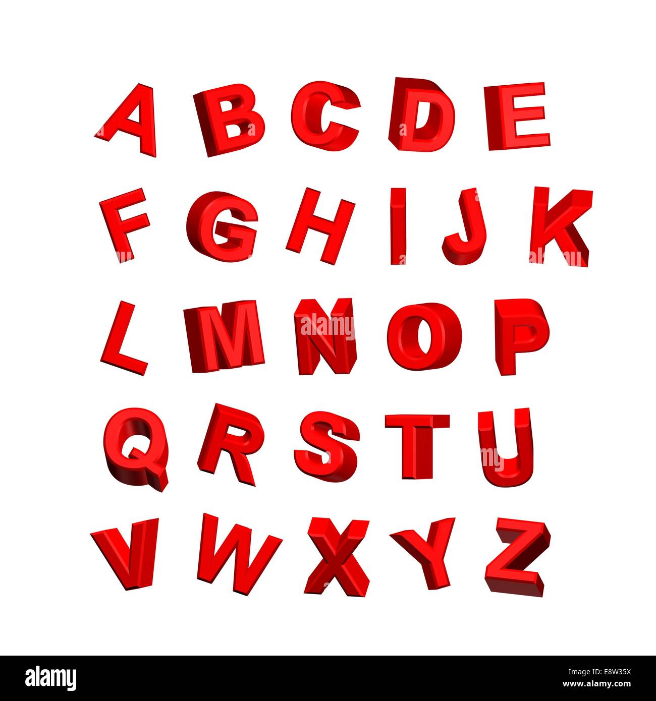 red letters on white background Stock Photo - Alamy