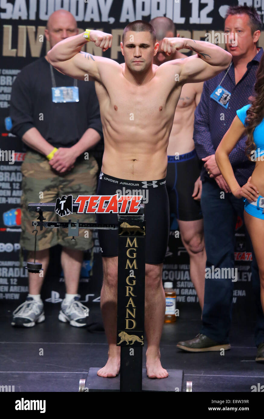 Pacquiao Bradley 2 Fight Weigh In at MGM Grand Garden Arena Las Vegas ...