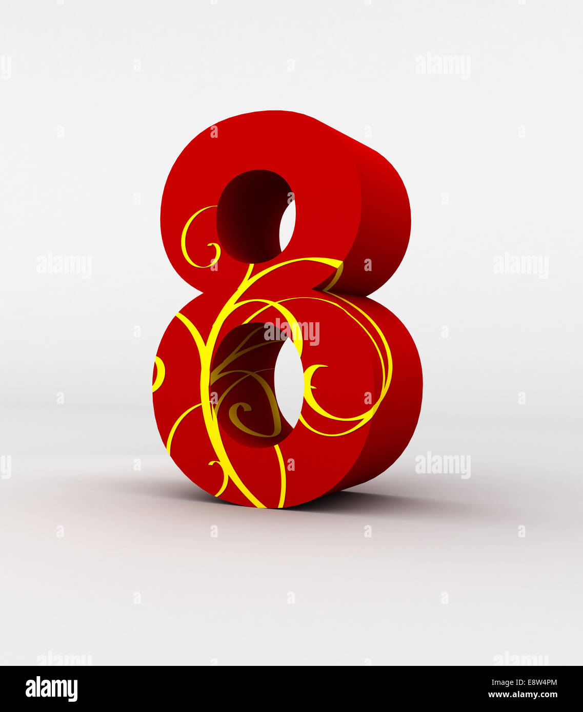 Red number eight hi-res stock photography and images - Alamy