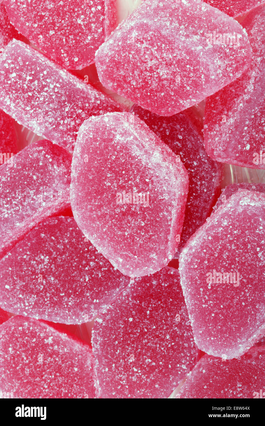 Pink Fruit Jelly Stock Photo - Alamy