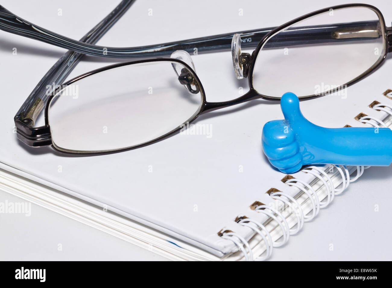 the stationery with eyeglass Stock Photo - Alamy