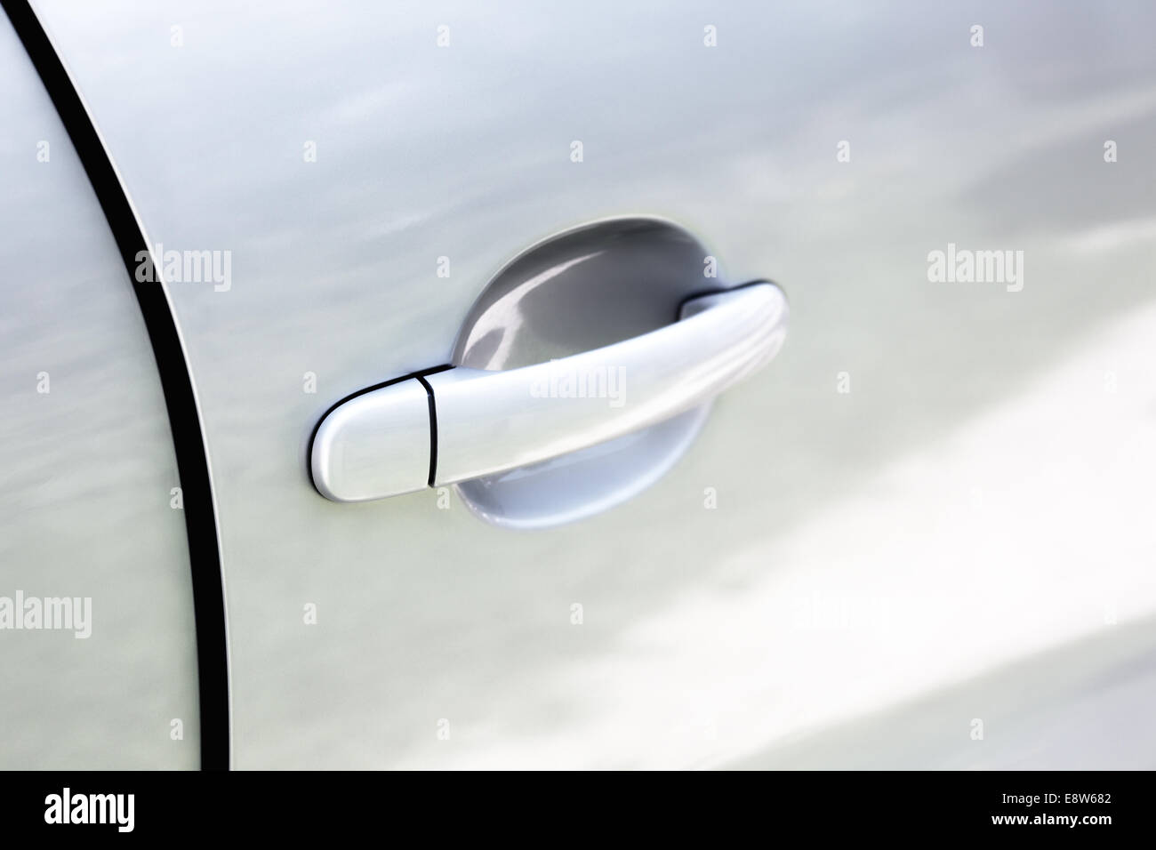 Vehicle door with handle close up Stock Photo - Alamy