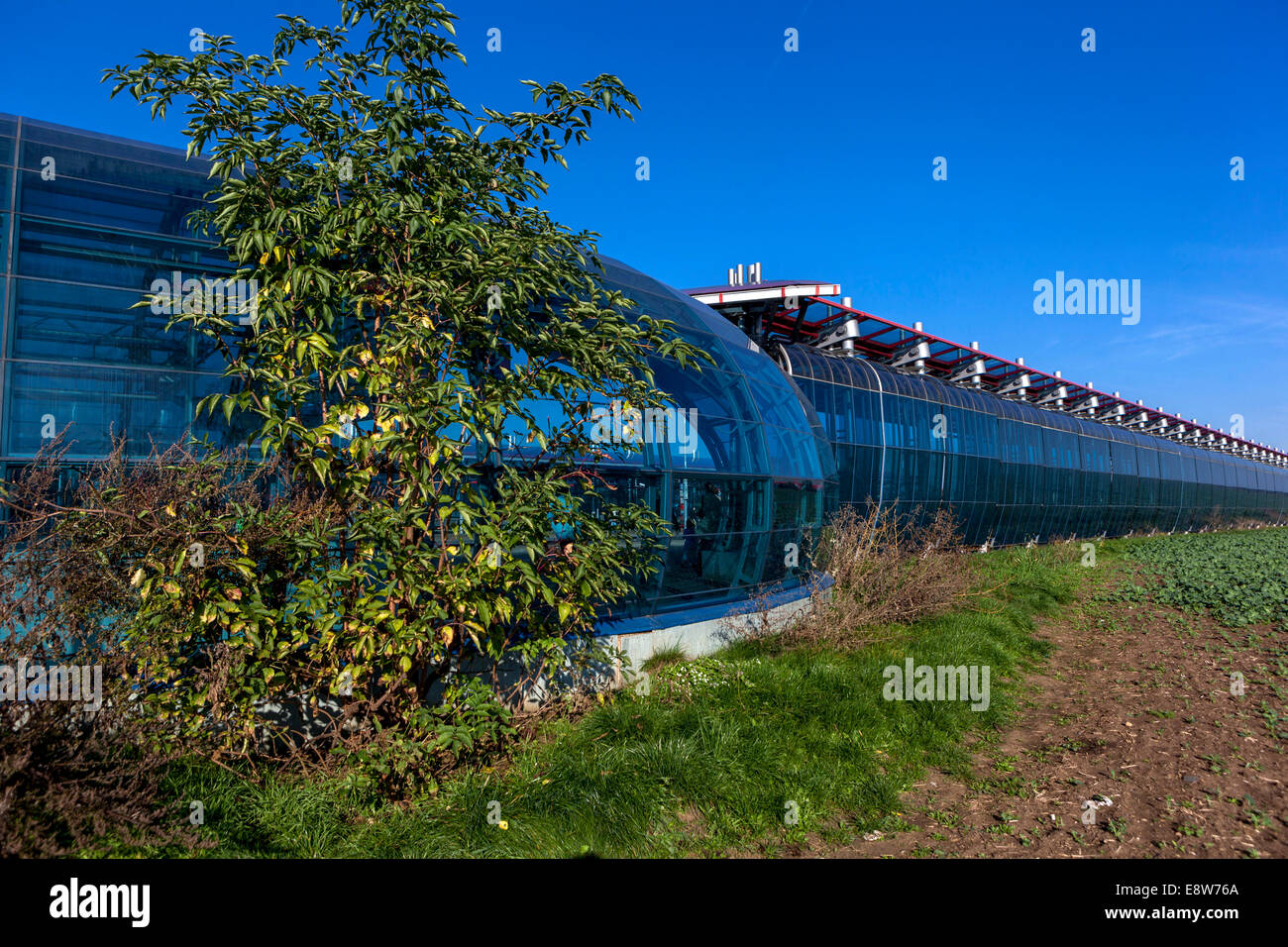 Letnany Metro Station, the last station line C, ending in the fields ...