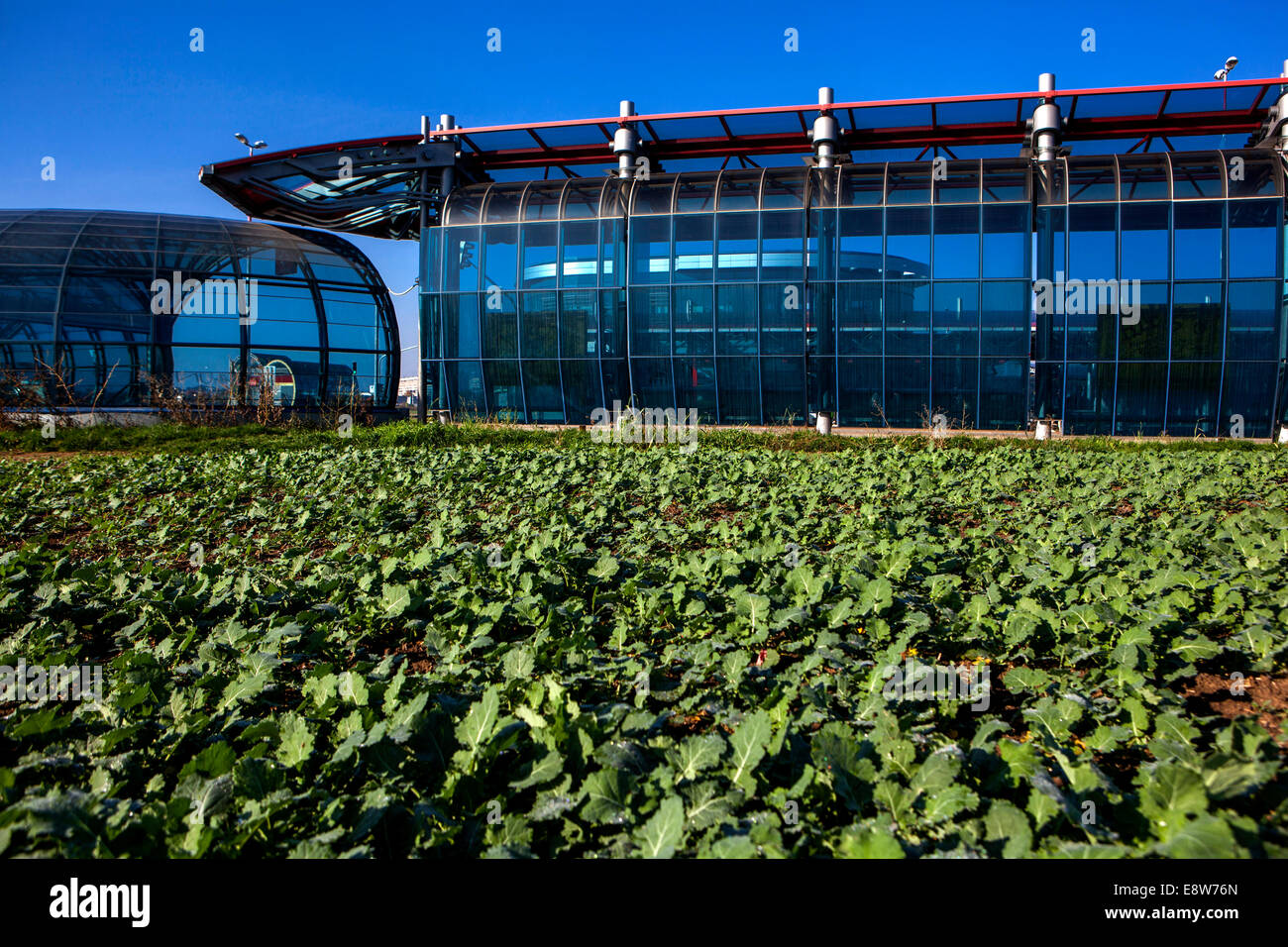 Letnany Metro Station, the last station line C, ending in the fields ...
