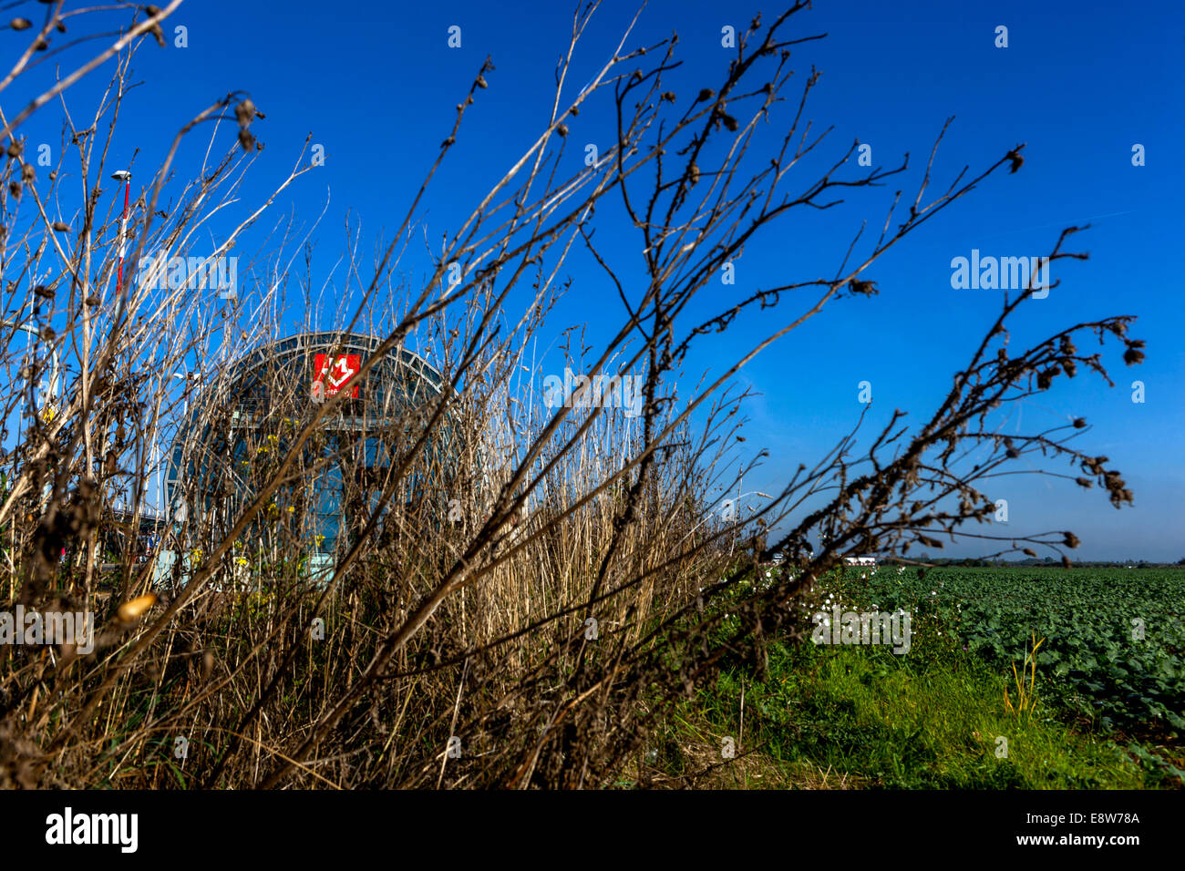 Letnany Metro Station, the last station line C, ending in the fields ...