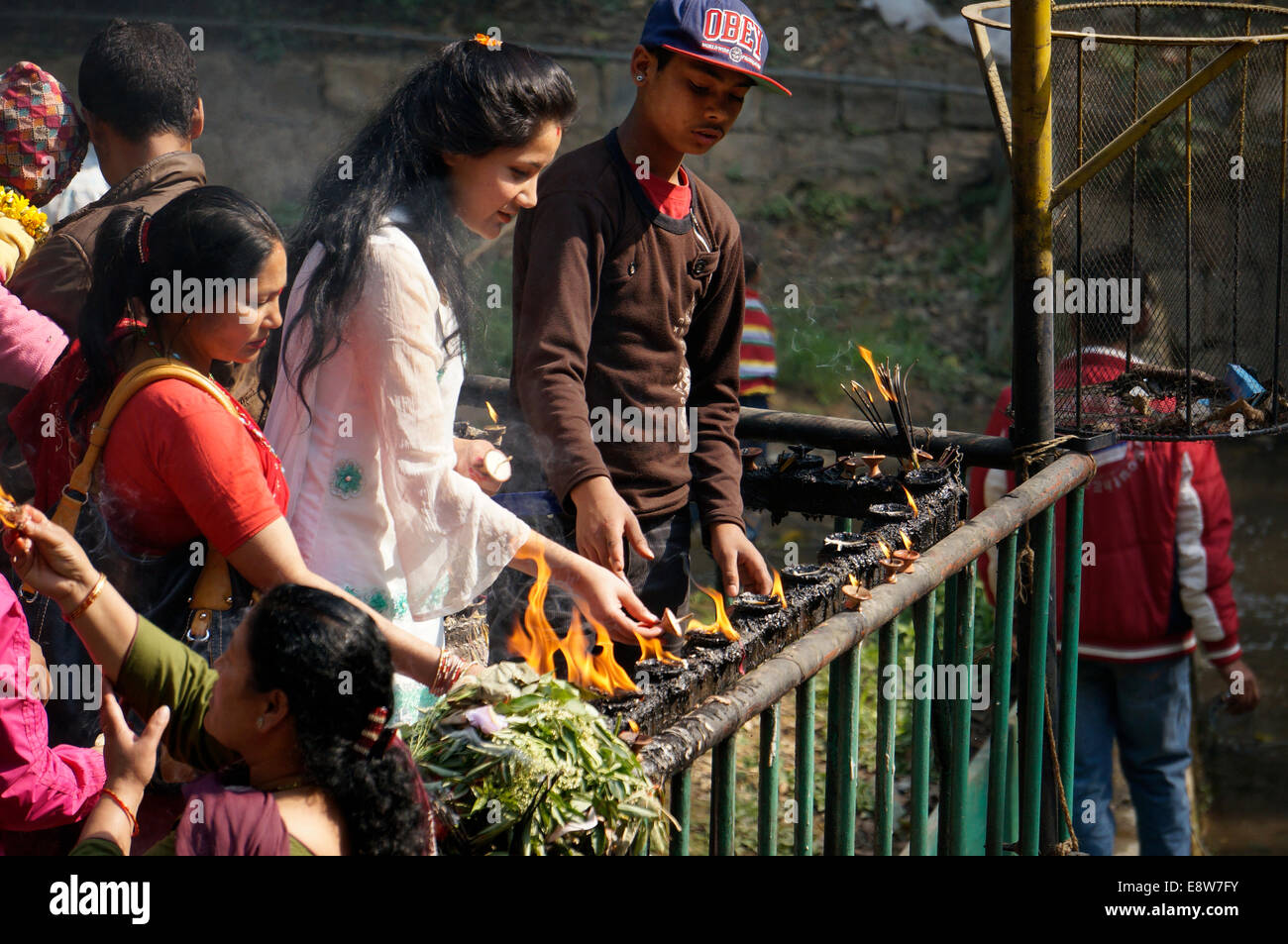 Lady in White,offering,devotion,flames,insect burning,religious,beliefs ...