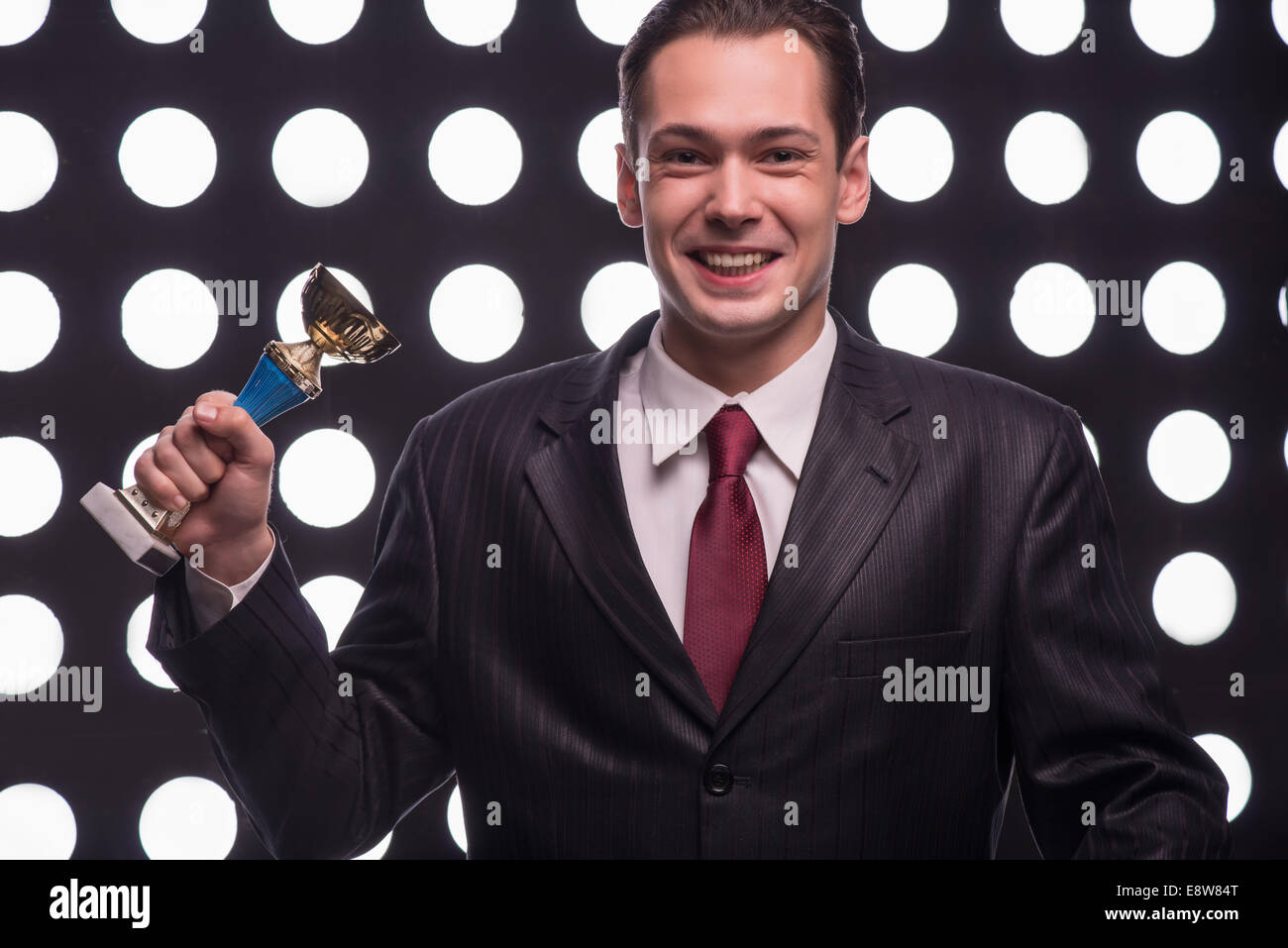Attractive star TV presenter Stock Photo - Alamy