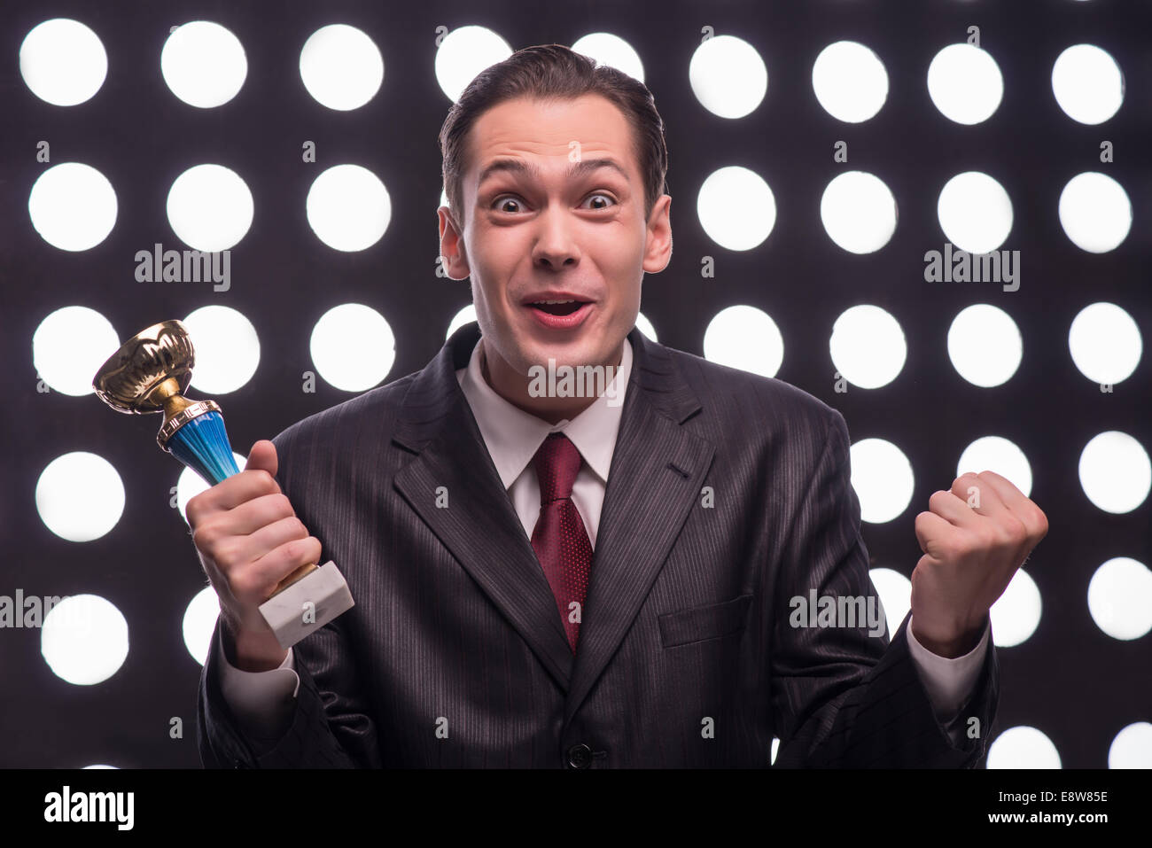 Attractive star TV presenter Stock Photo - Alamy