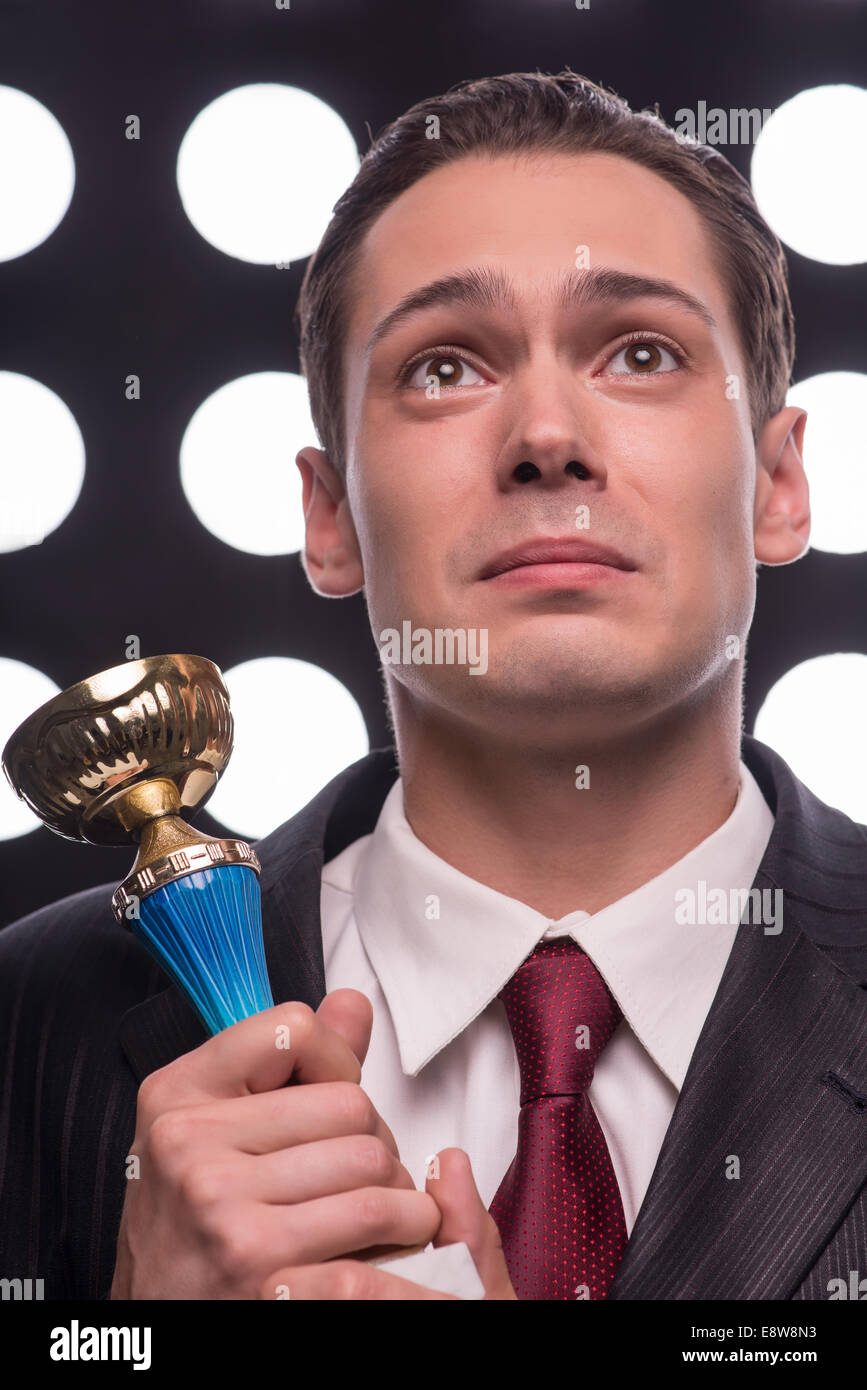 Attractive star TV presenter Stock Photo - Alamy