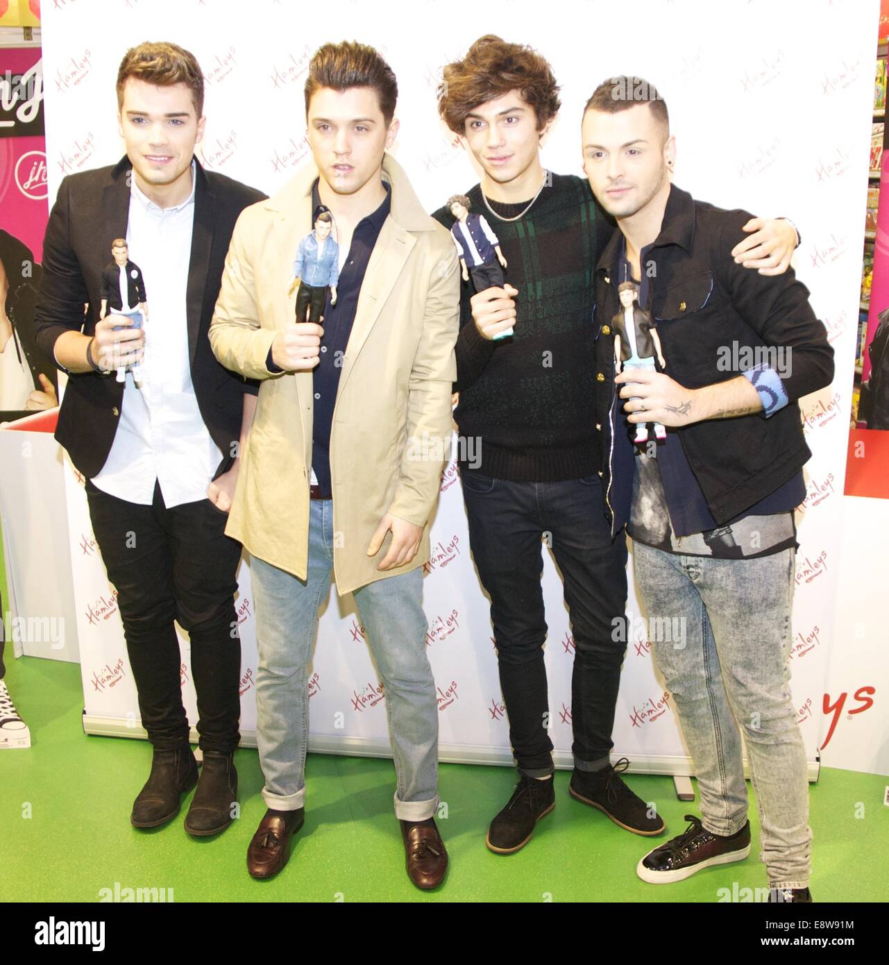 Union J sign their new range of dolls at Hamley's toy store in the ...