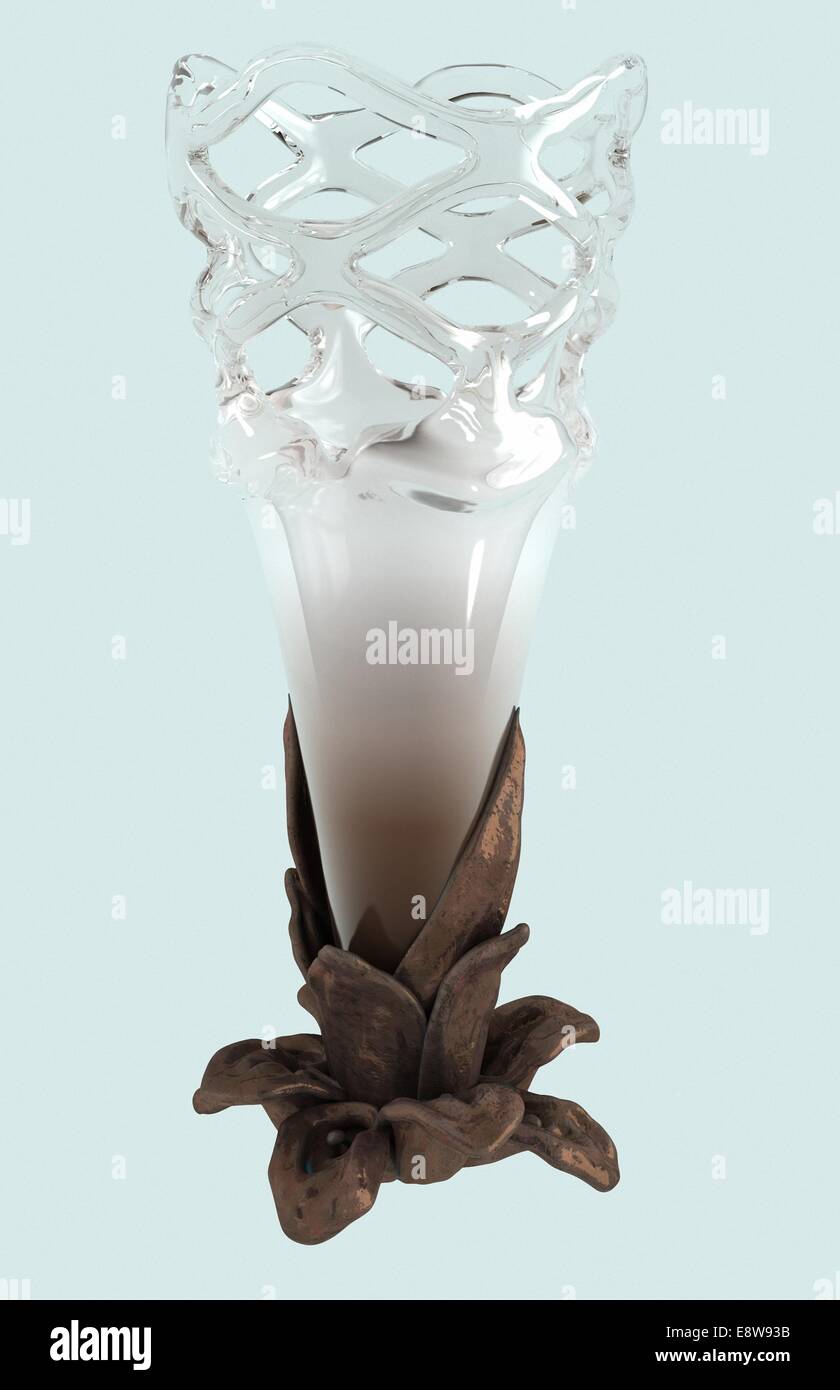 glass vase on white background Stock Photo - Alamy