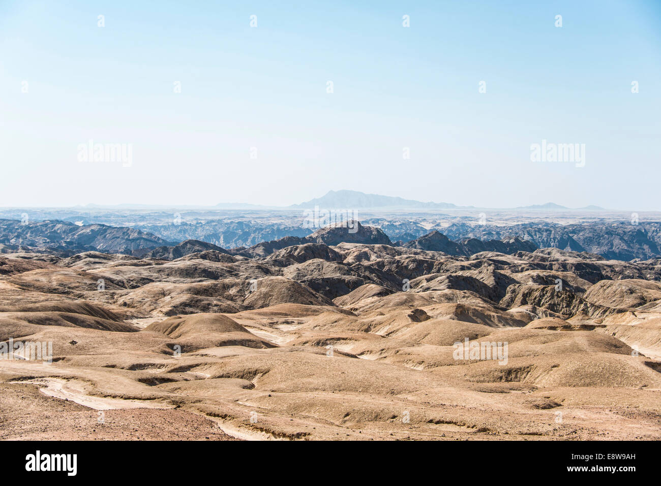 Moon Valley, rocky landscape furrowed by erosion, Namib-Naukluft Park ...