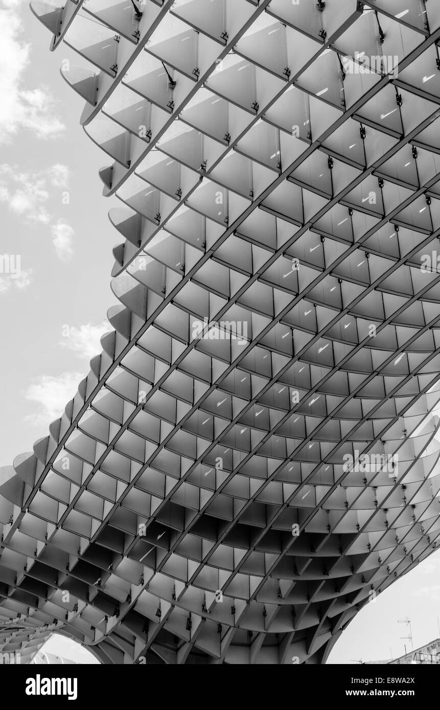 "La Seta", or Metropol Parasol, is a wooden structure located at La ...