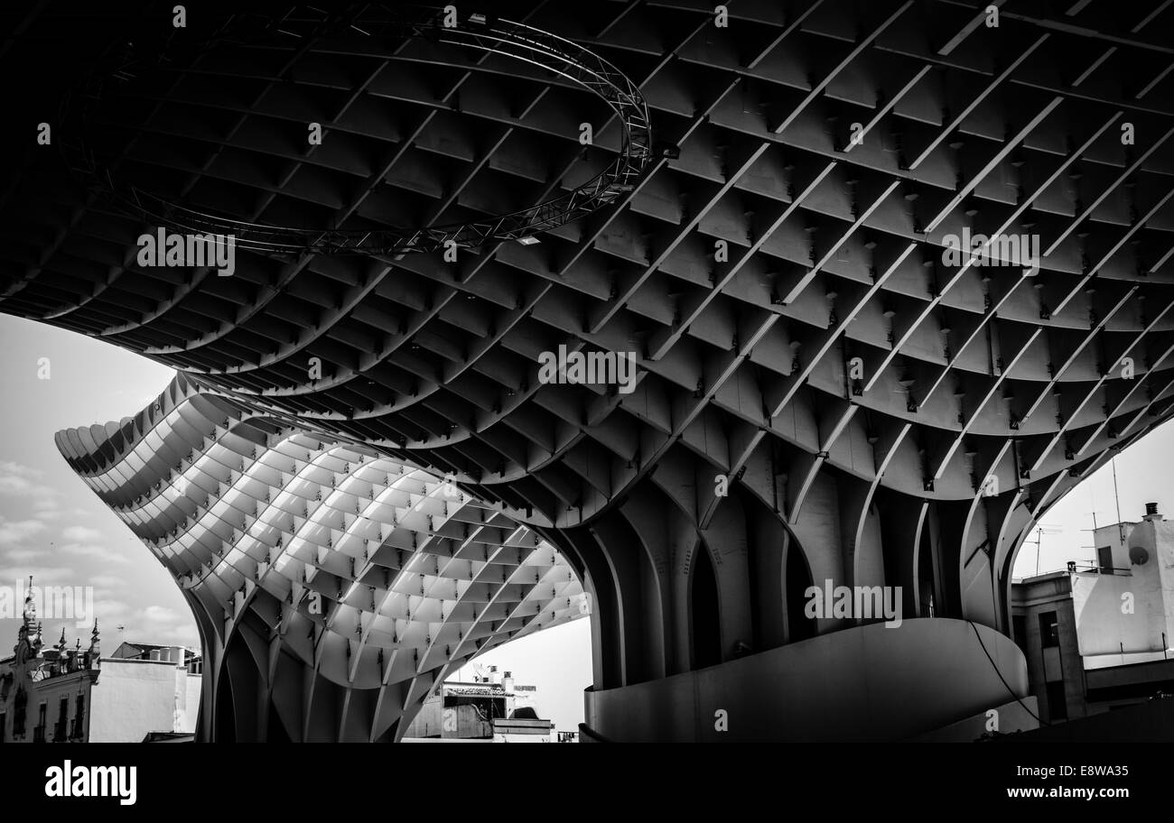 "La Seta", or Metropol Parasol, is a wooden structure located at La ...