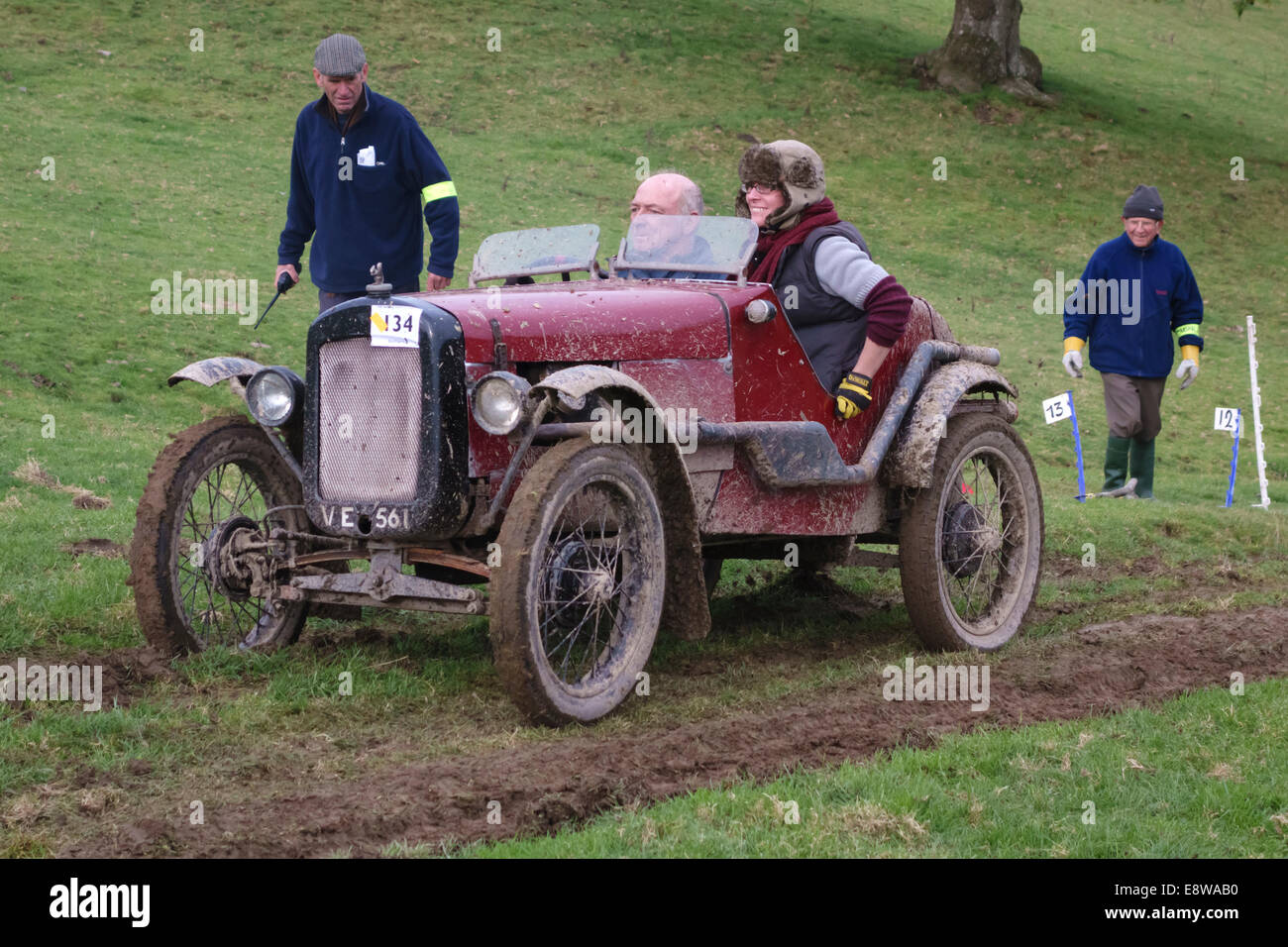 A 1929 Austin 7 Ulster on the hill climb during the Welsh Trial of the ...