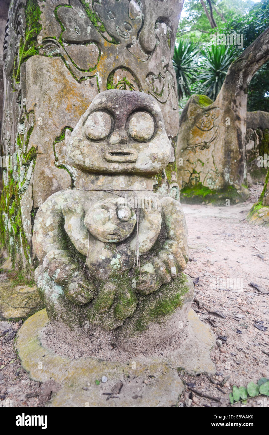 Sculptures in Osun Sacred Grove, UNESCO site in Oshogbo, Nigeria ...