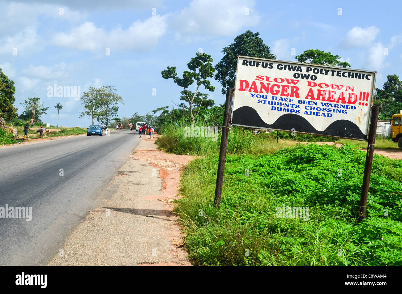 Nigeria road sign hi-res stock photography and images - Alamy