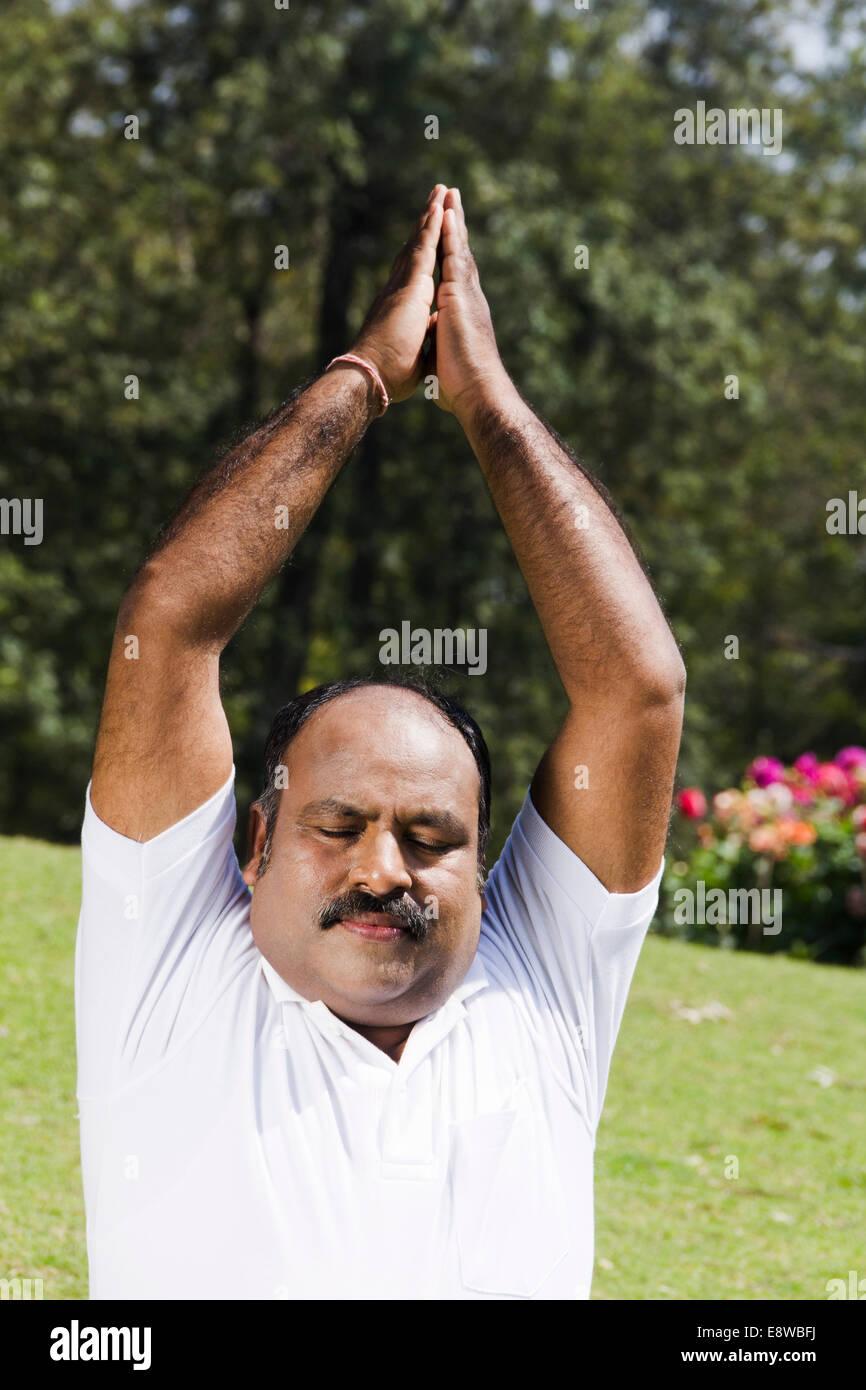 1 Indian Man Exercising in Parks Stock Photo - Alamy