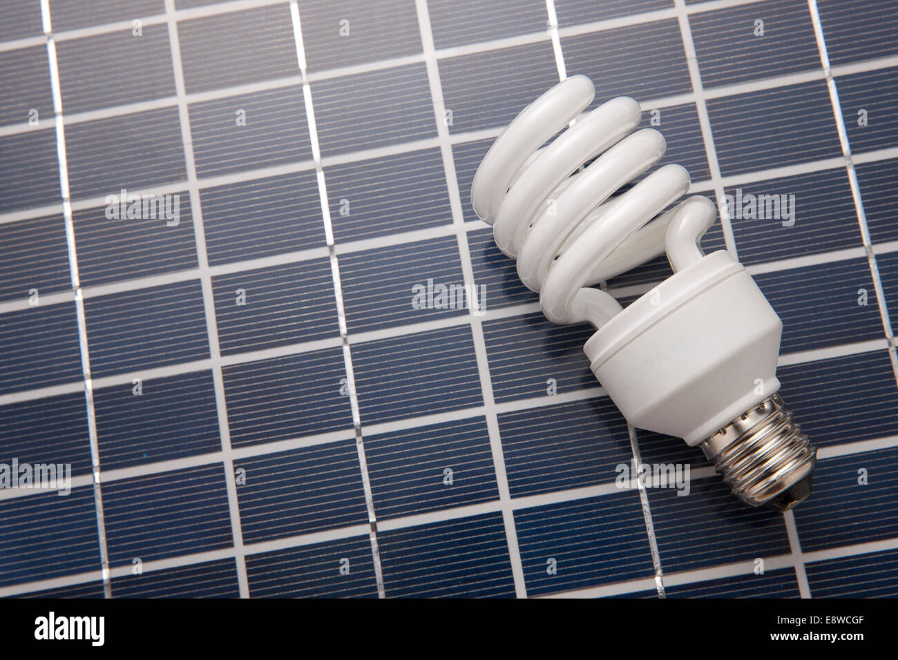Energy saving light bulb solar panels Stock Photo - Alamy