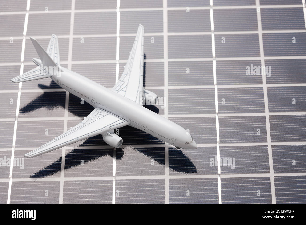 Aircraft model and solar panels Stock Photo - Alamy