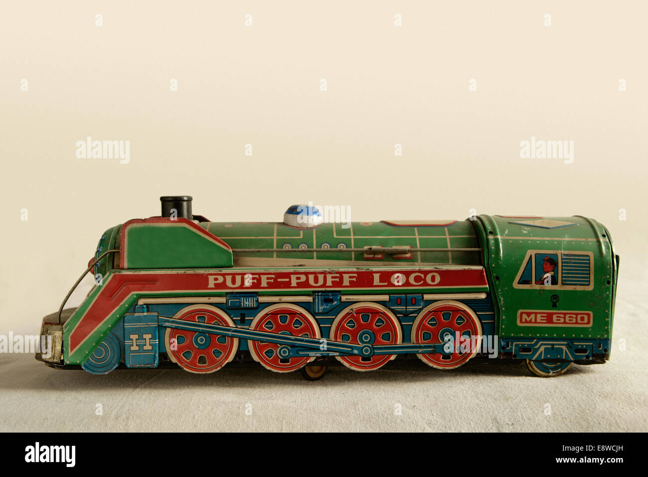 Vintage toy train Stock Photo - Alamy