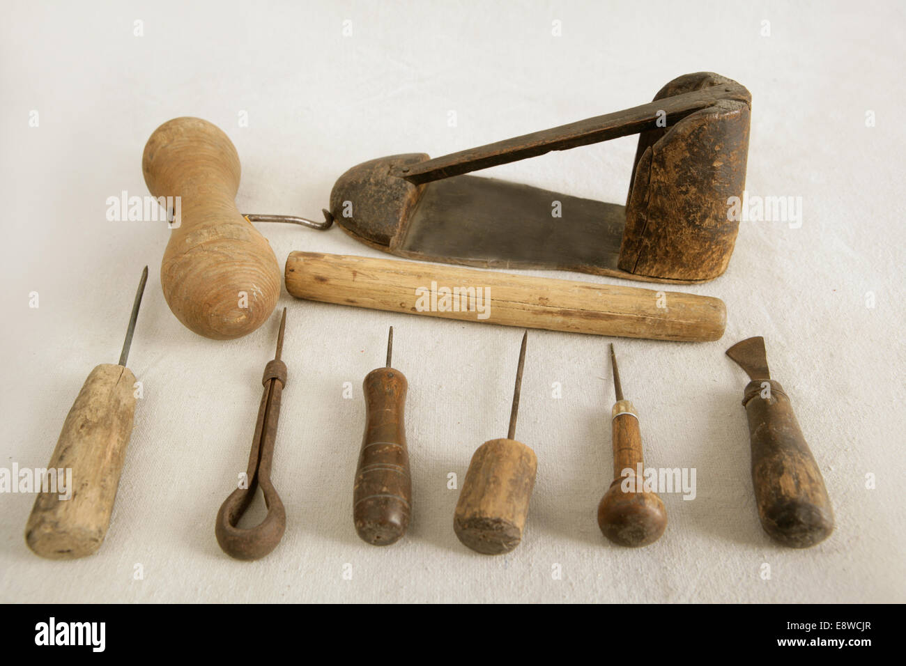 Vintage shoes tools Stock Photo - Alamy