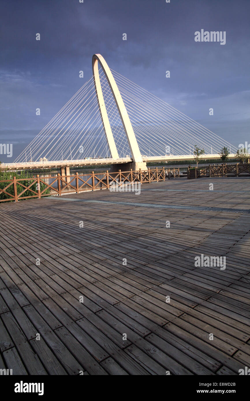 Xi'an Bahe cable-stayed bridge Stock Photo - Alamy