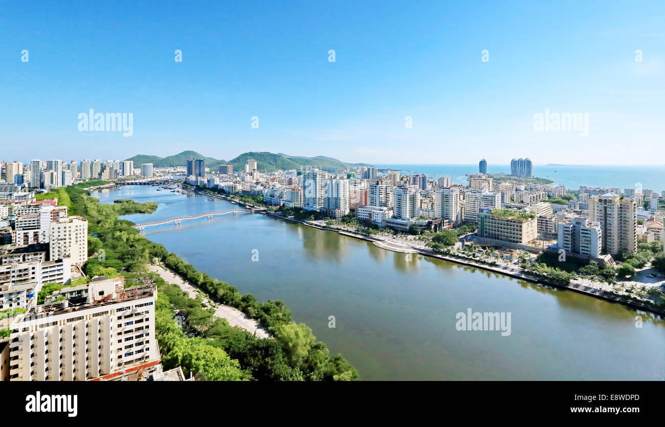 Sanya city building scenery Stock Photo - Alamy