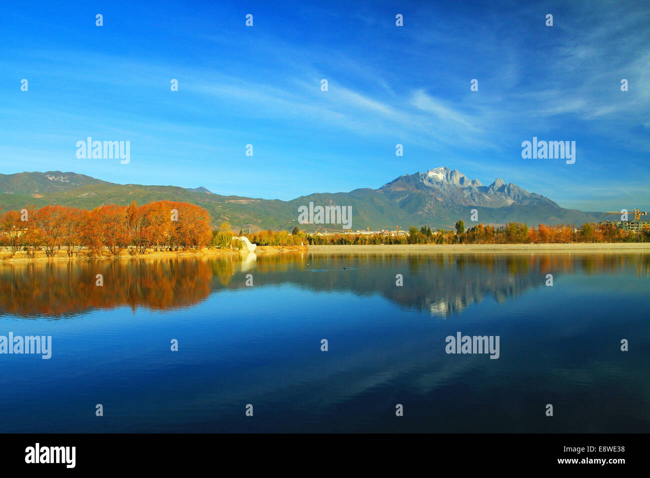Lijiang scenery stream reservoir Stock Photo - Alamy