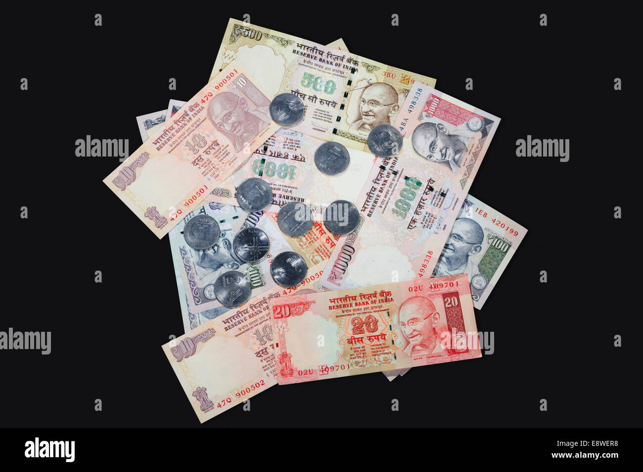 indian Currency cash with coin Stock Photo - Alamy