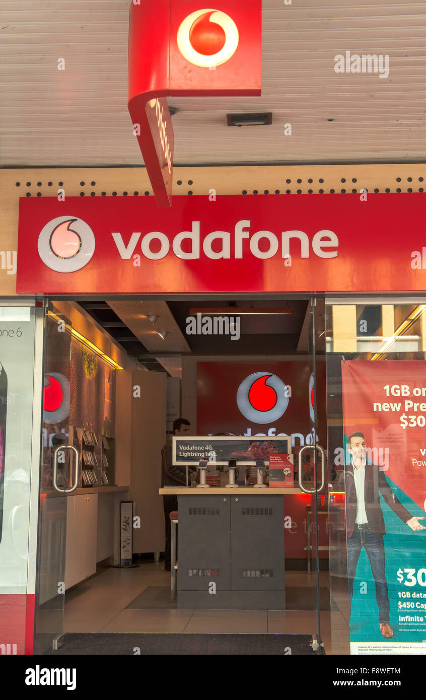 Vodaphone shop front and signage Stock Photo - Alamy