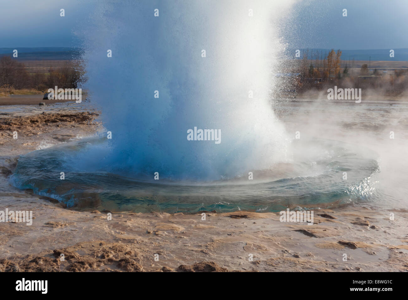 Iceland's Great Geysir erupts hurling boiling water 70 meters into the ...