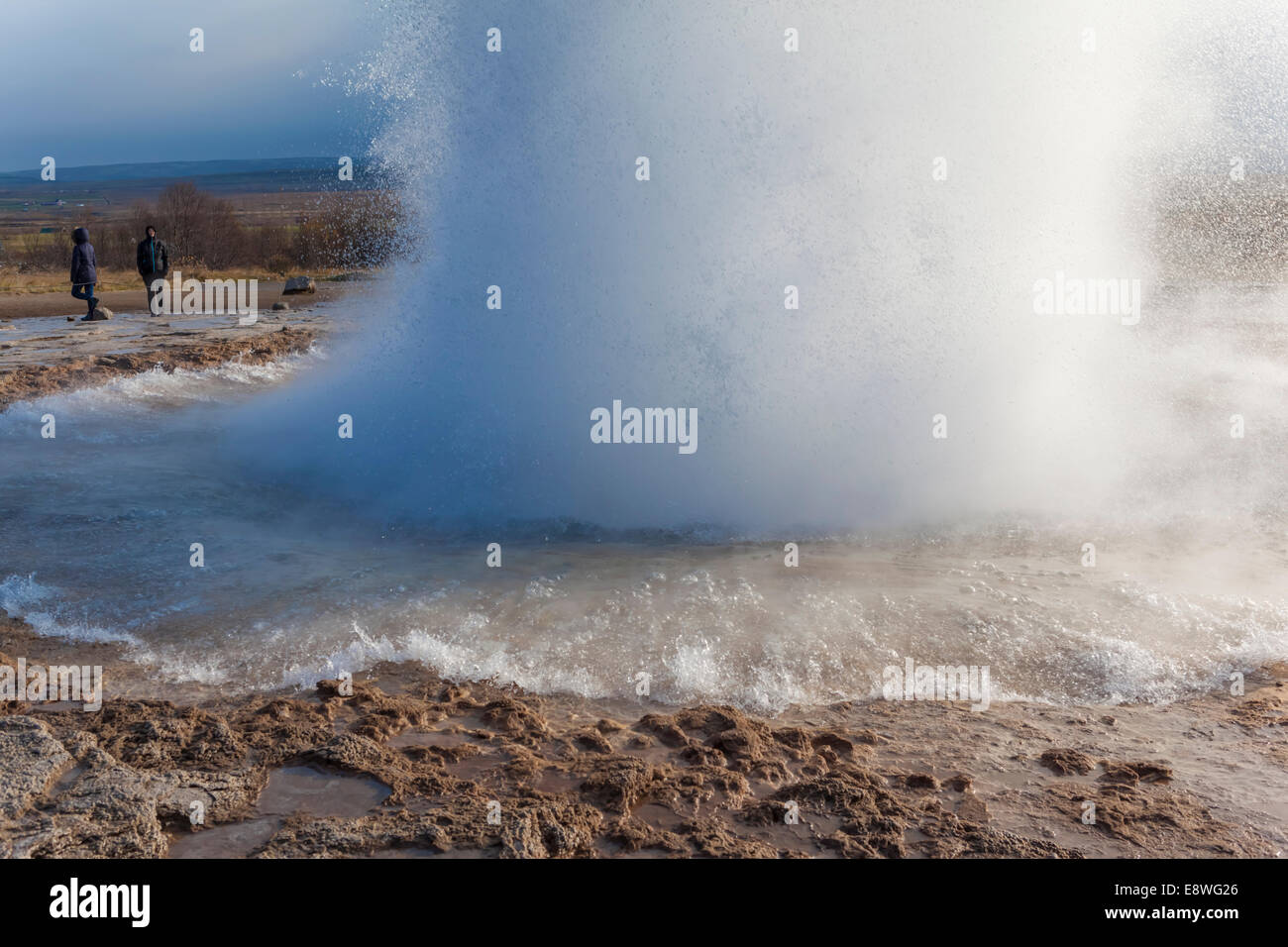 Iceland's Great Geysir erupts hurling boiling water 70 meters into the ...