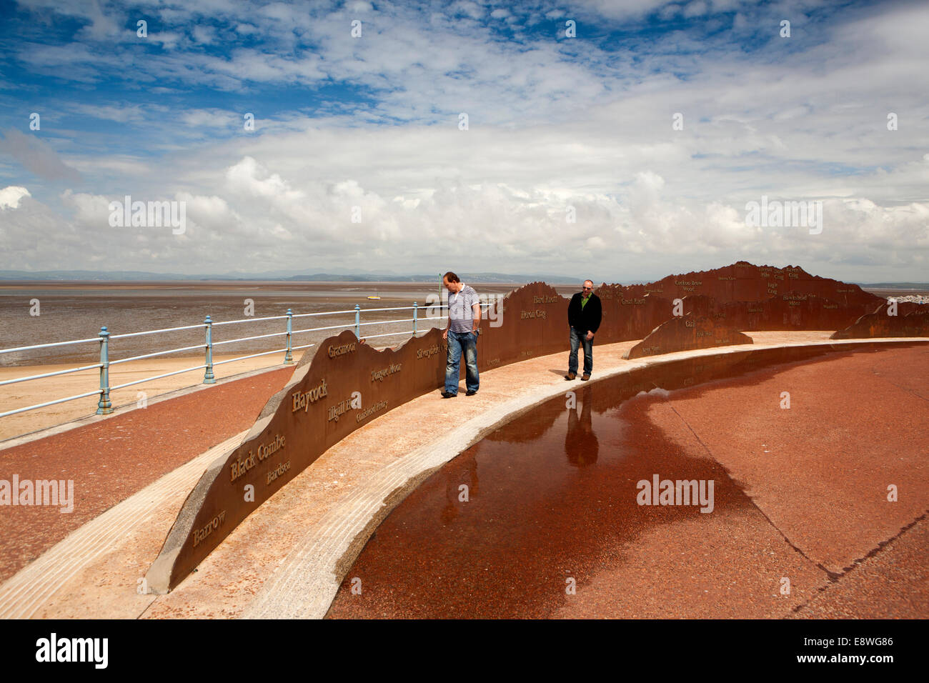 UK, England, Lancashire, Morecambe, promenade, visitors at the Panorama ...
