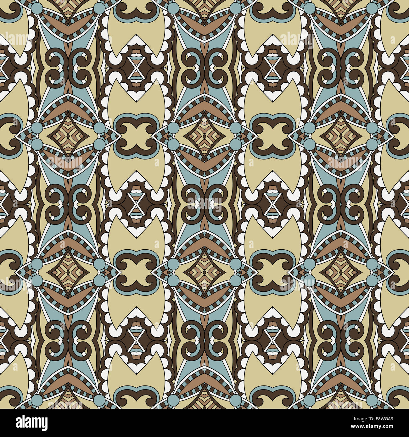 seamless geometry vintage pattern, ethnic style ornamental backg Stock ...
