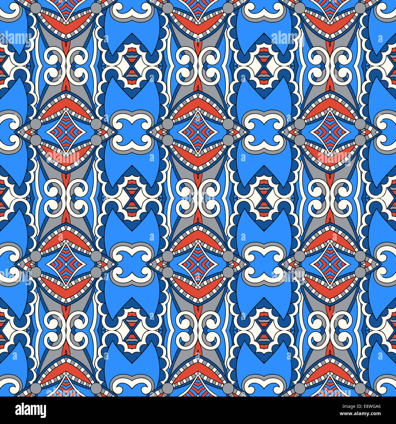 seamless geometry vintage pattern, ethnic style ornamental backg Stock ...