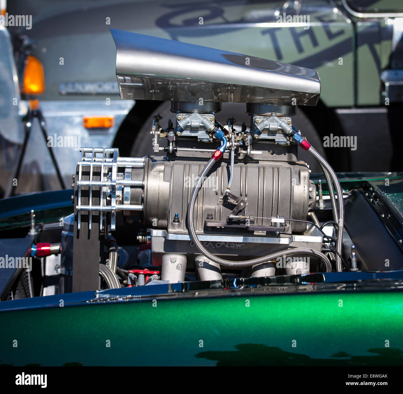 Modified car engine bay hi-res stock photography and images - Alamy