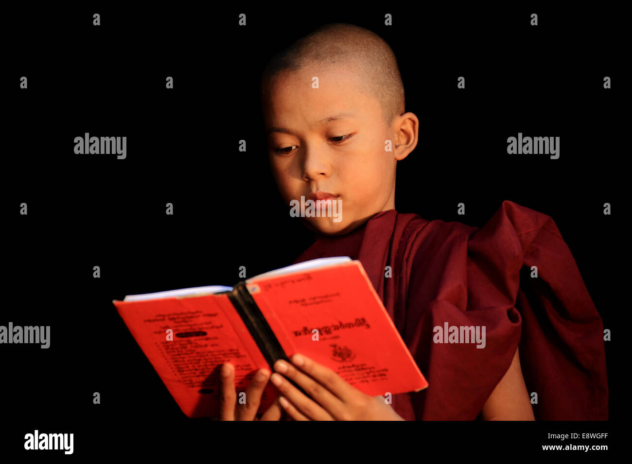 a little burmese monk Stock Photo - Alamy