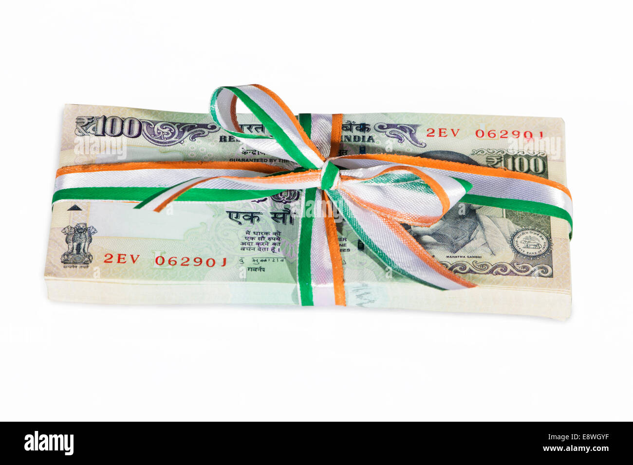 indian Currency with ribbon Stock Photo - Alamy