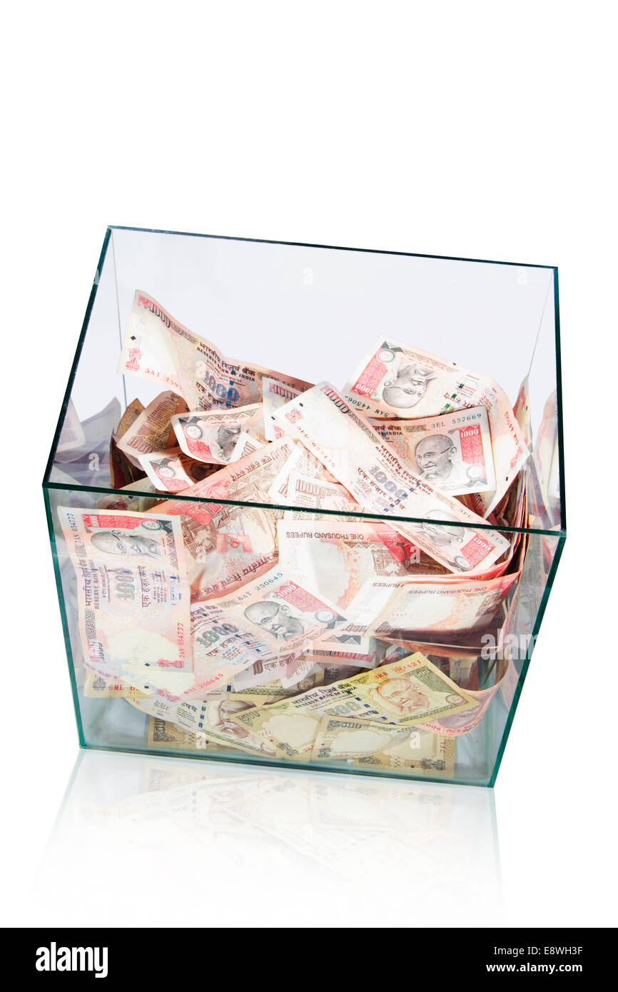 indian Currency Deposit Box Stock Photo - Alamy