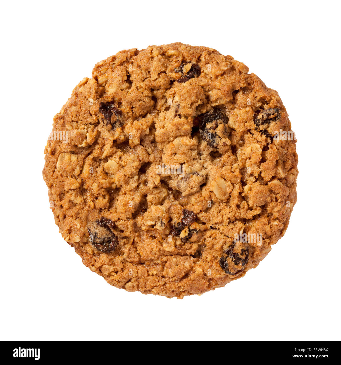 Oatmeal Raisin Cookie isolated on a white background Stock Photo - Alamy